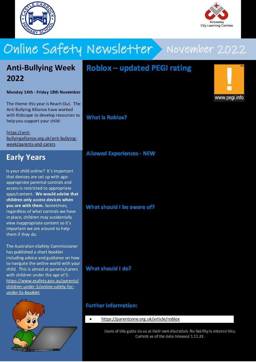 Online Safety Newsletter Primary November 2022_PDF_Castle Carrock ...